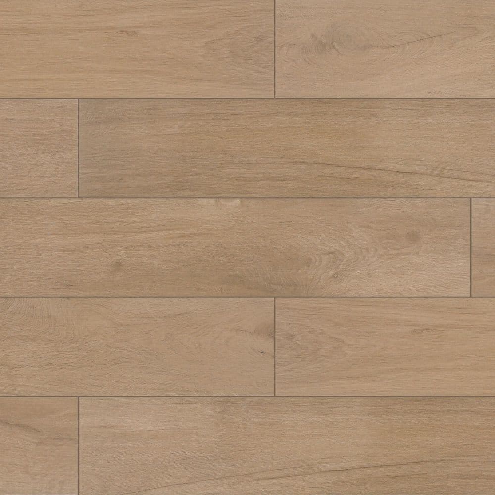 Daltile Suttongrove Oak 8 in. x 48 in. Matte Porcelain Floor and Wall ...
