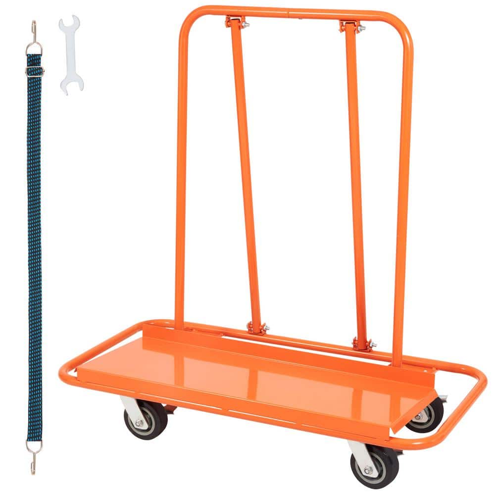 VEVOR Heavy-Duty Drywall Sheet Cart 3000 lbs. Panel Dolly Cart with 45 ...