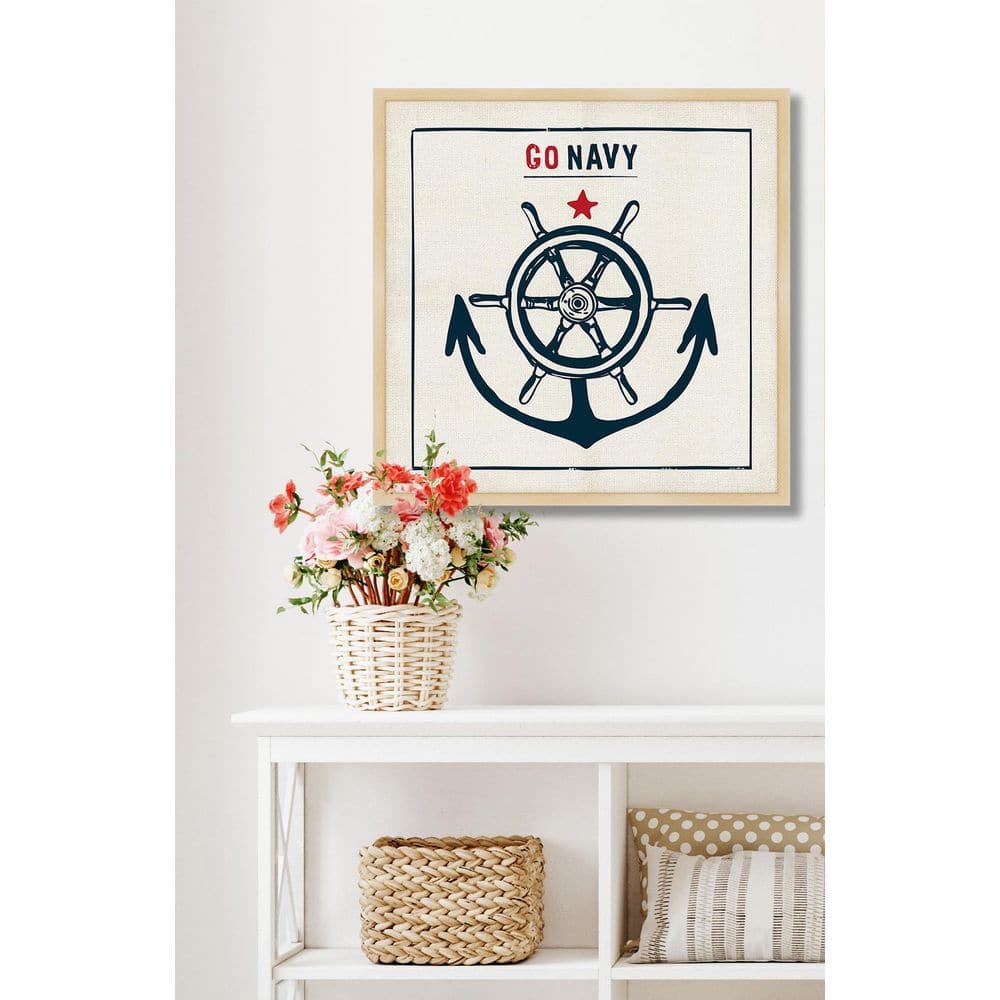 Melissa Van Hise GO Navy Framed Giclee Art Print 22 in. x 22 in ...
