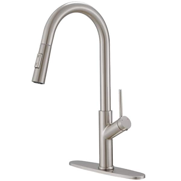 Fapully Single Handle Pull Down Sprayer Kitchen Faucet, Sing Hole ...