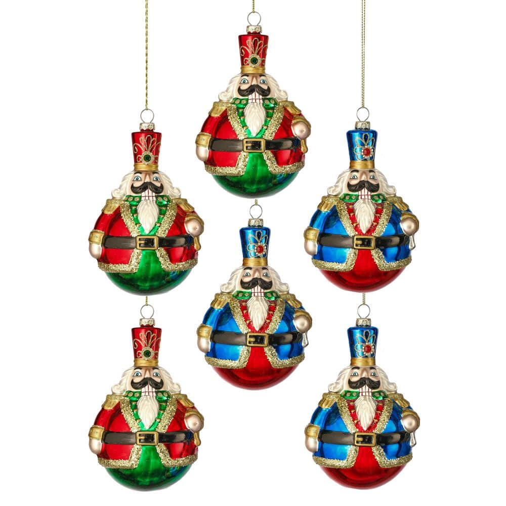 Regency International 4-5.5 in. Glass Diamond Ball And Finial Ornament ...