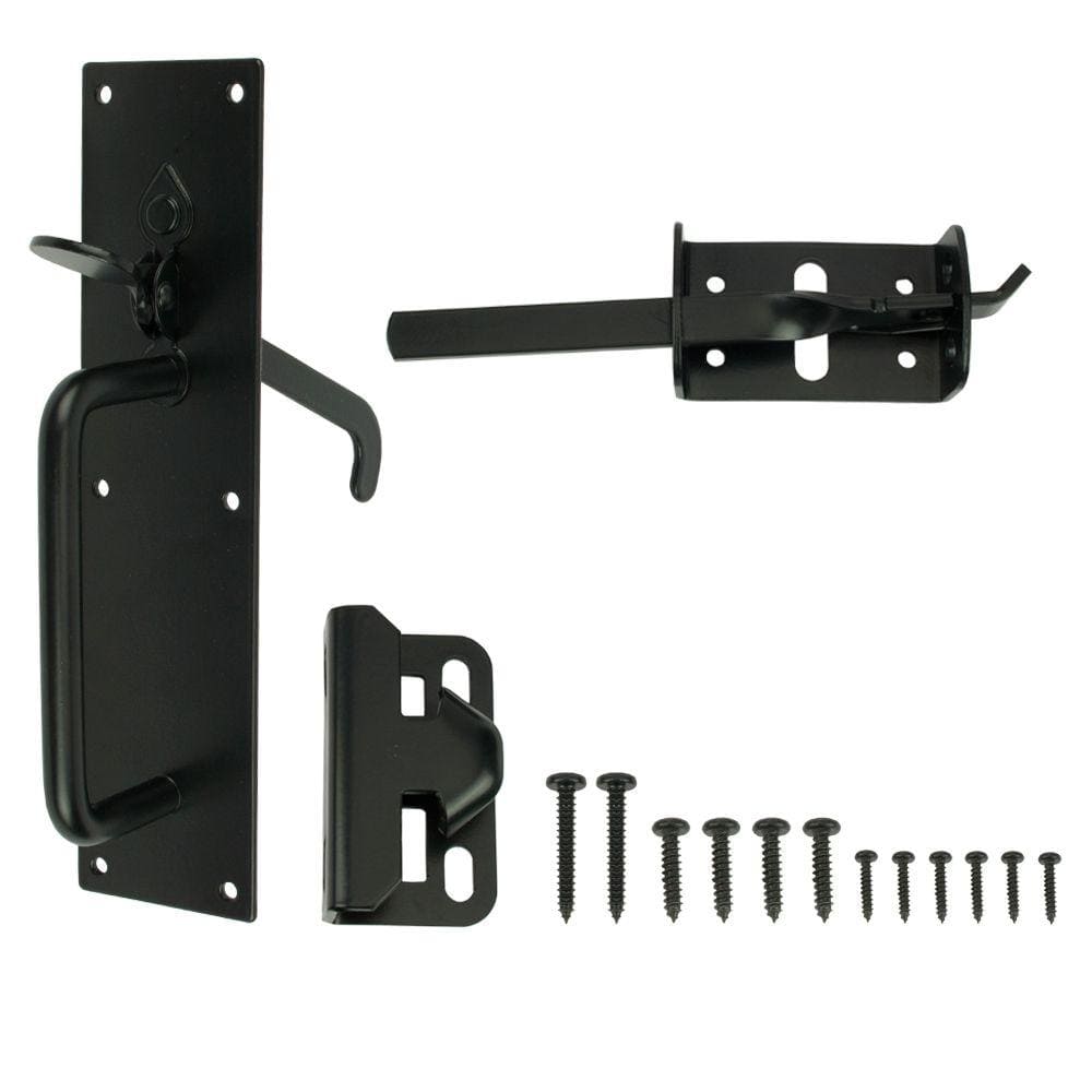 Everbilt Black Heavy-Duty Gate Thumb Latch 33625 - The Home Depot