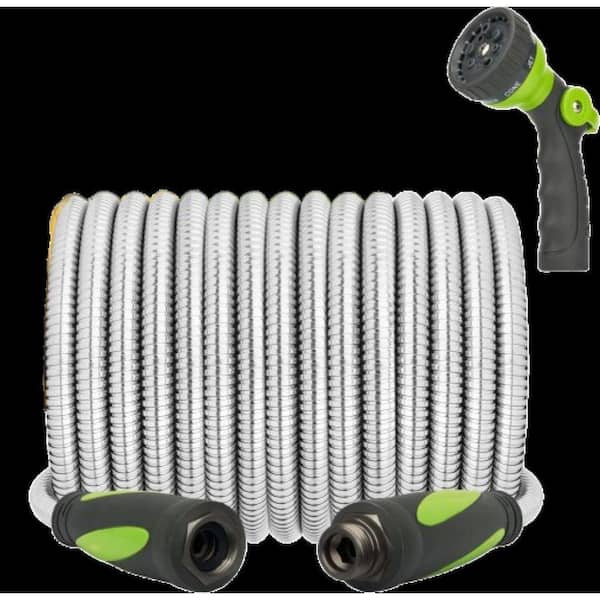 Pure Garden 5/8 in. Dia x 124 ft. Standard Retractable Garden Water ...