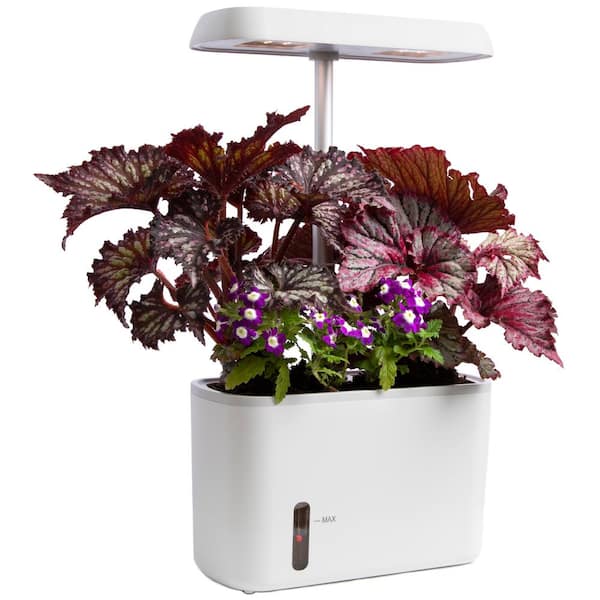 Interior Innovations Single Pot Grow Planter With LED Light and Gray ...