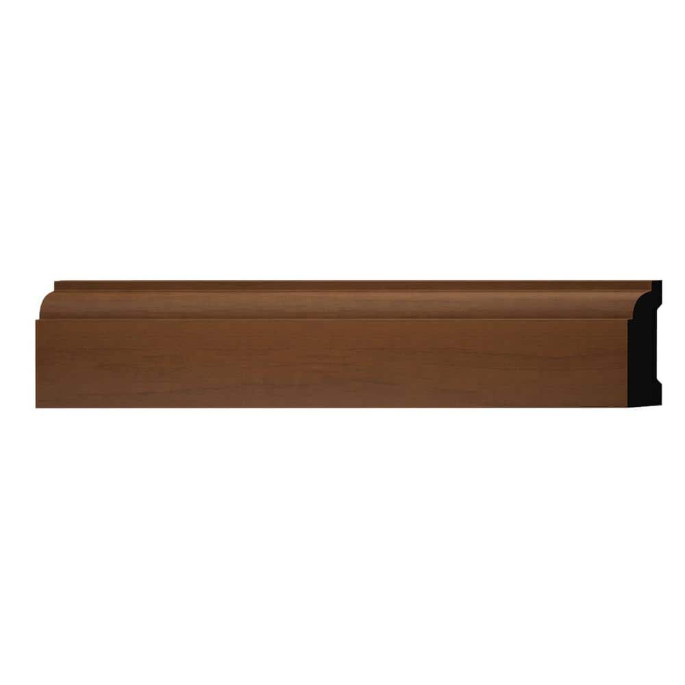 Ekena Millwork 0.375 in. D x 1.25 in. W x 6 in. L PVC Baseboard ...