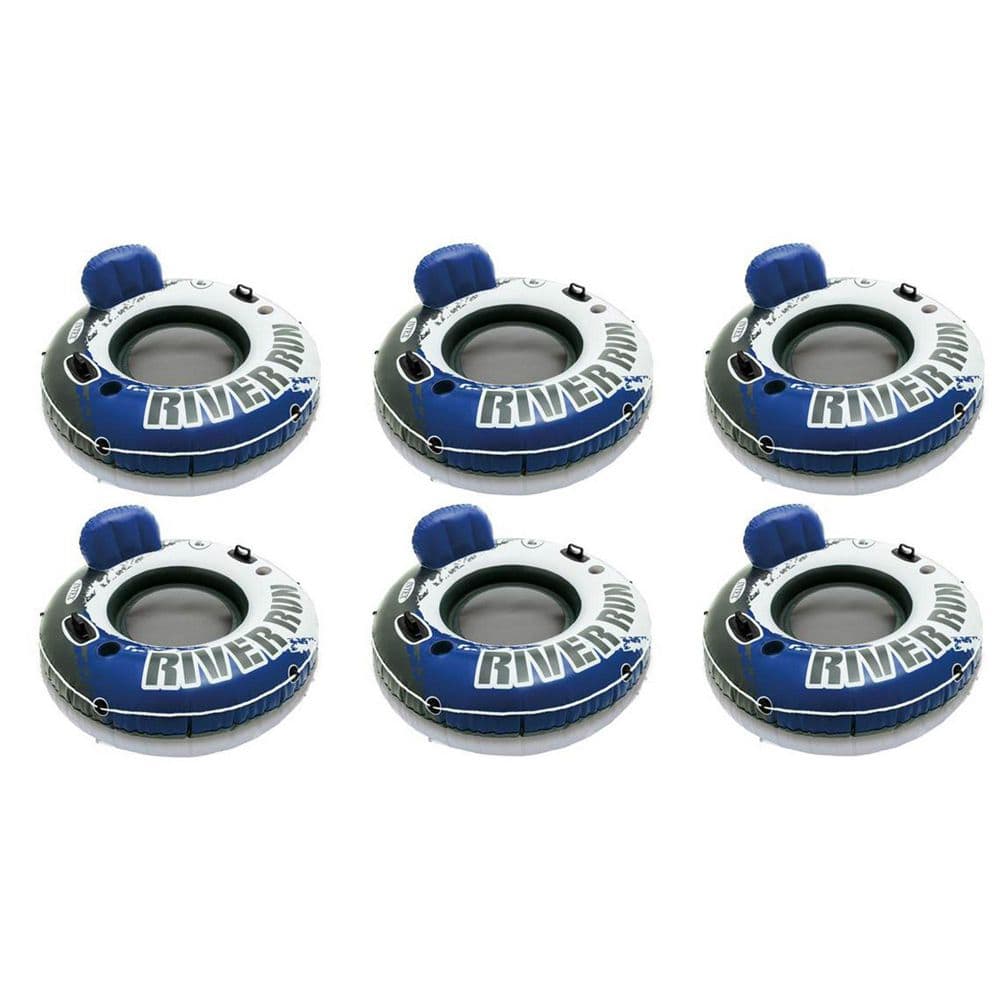 Intex River Run 1 Inflatable Floating Tube Raft for Lake River and Pool ...