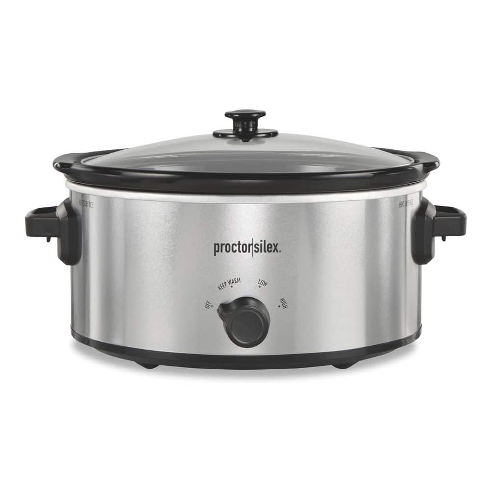 Proctor Silex 6 qt. Silver Slow Cooker with Double Dish 33563MN - The ...