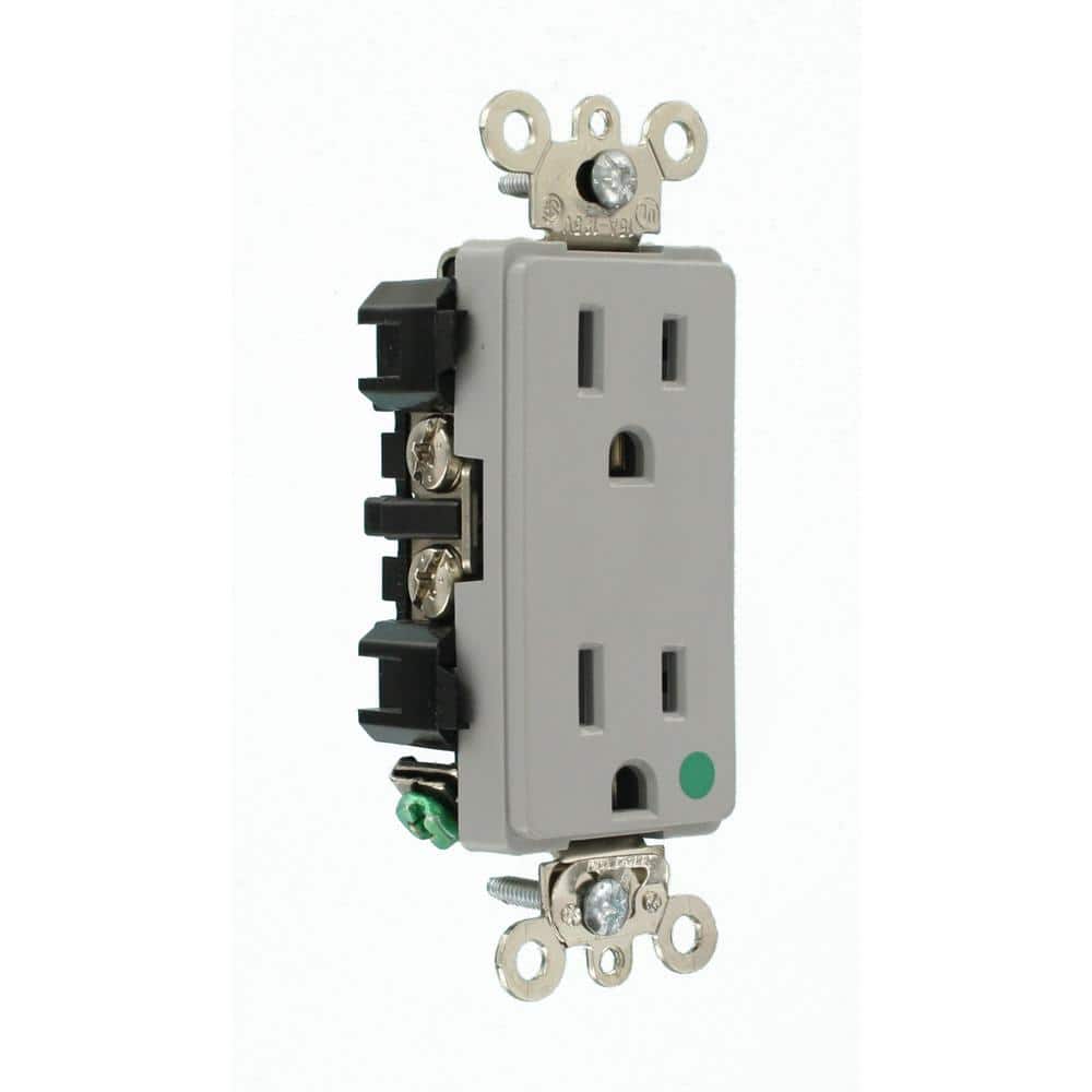 Leviton Decora Plus 15 Amp 125 V Hospital Grade Duplex Outlet ...