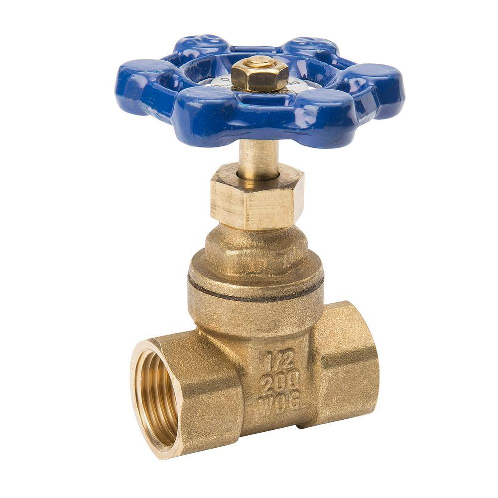 Everbilt 1/2 in. x 1/2 in. Brass FPT Compact-Pattern Threaded Gate ...