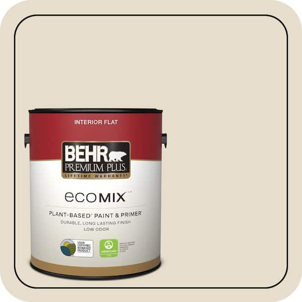 BEHR PREMIUM PLUS 1 gal. #PPL-60 Toasted Barley Flat EcoMix Plant-Based ...
