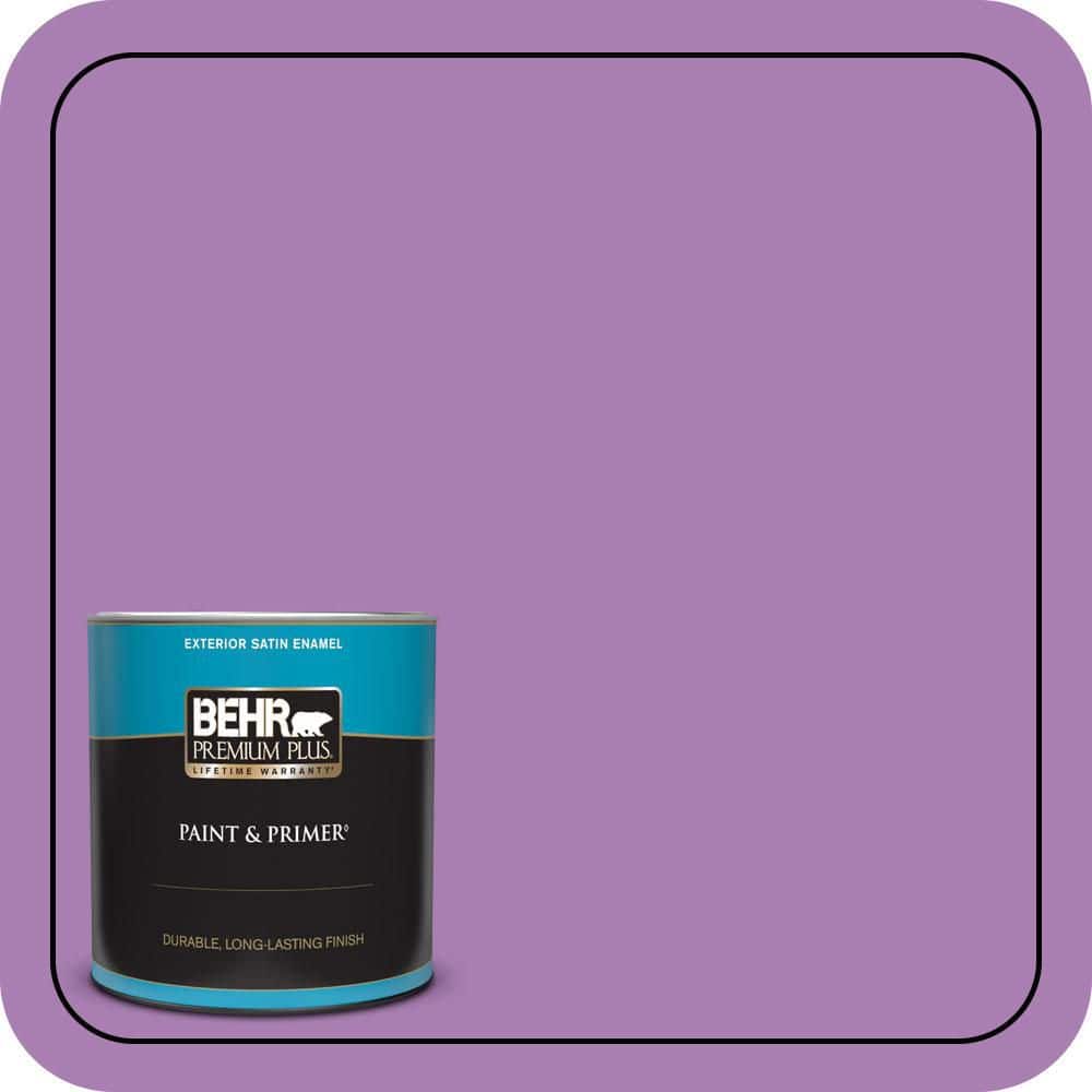BEHR PREMIUM PLUS 1 qt. #P100-5 I Heart Potion Satin Enamel Exterior ...