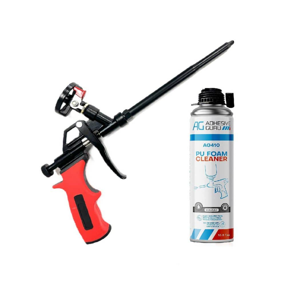AG ADHESIVE GURU AG950 Foam Gun and AG410 Foam Cleaner (15.8 fl oz) Set ...