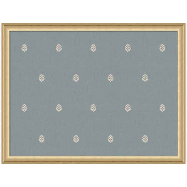 Kate and Laurel Florence 20 in. x 26 in. Gold Plastic Framed Blue ...