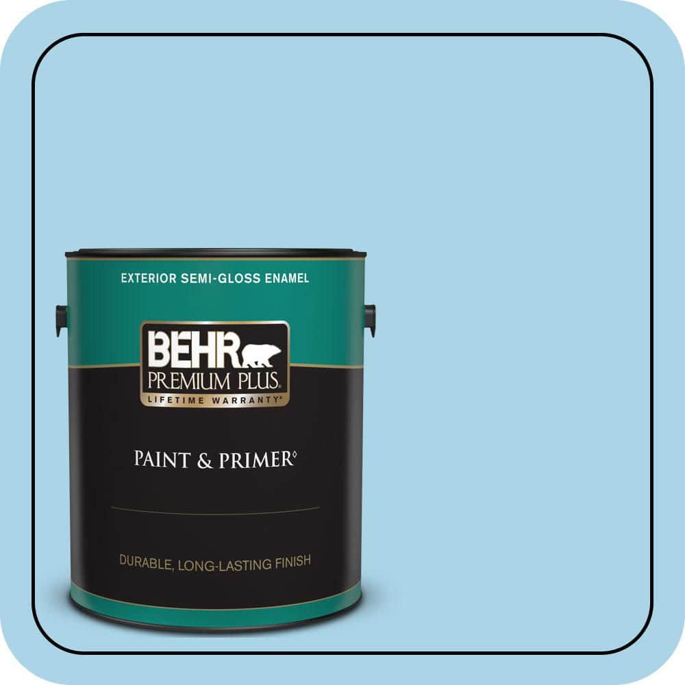 BEHR PREMIUM PLUS 1 gal. #550C-3 Monaco Semi-Gloss Enamel Exterior ...