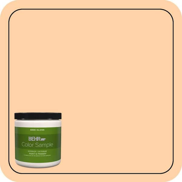 BEHR PREMIUM PLUS 8 oz. #P230-3 Vitamin C Semi-Gloss Interior/Exterior ...