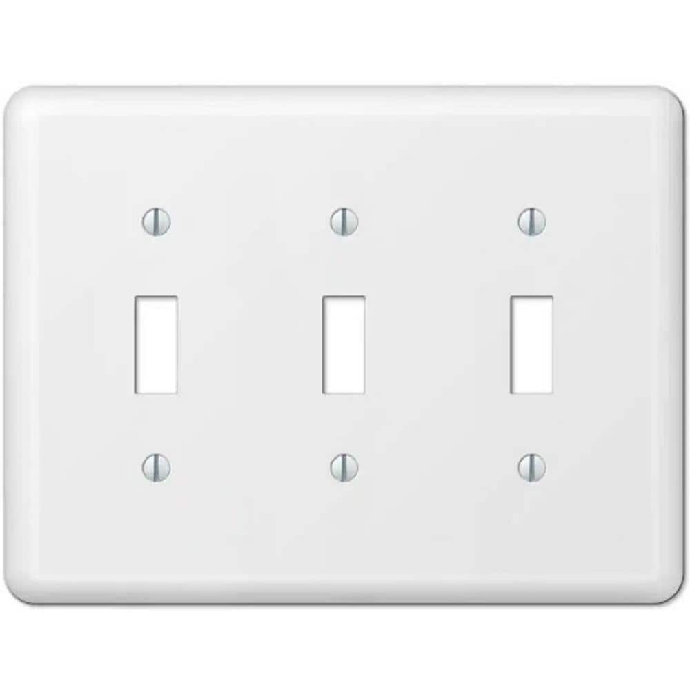 Hampton Bay Declan 3-Gang White Toggle Steel Wall Plate BPMSPW-TTT ...