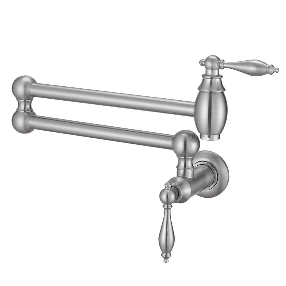 BWE Antique Over Stove Copper, 23" Wall Mount Kitchen Folding Faucet 2 ...