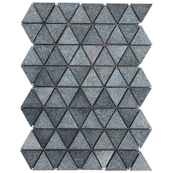 Ivy Hill Tile Williamsburg Blue 5 in. x 0.39 in. Triangle Glossy Lava ...
