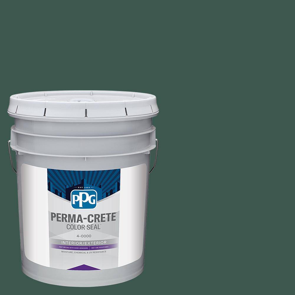 Perma-Crete Color Seal 5 gal. PPG1138-7 Midnight Clover Satin Interior ...