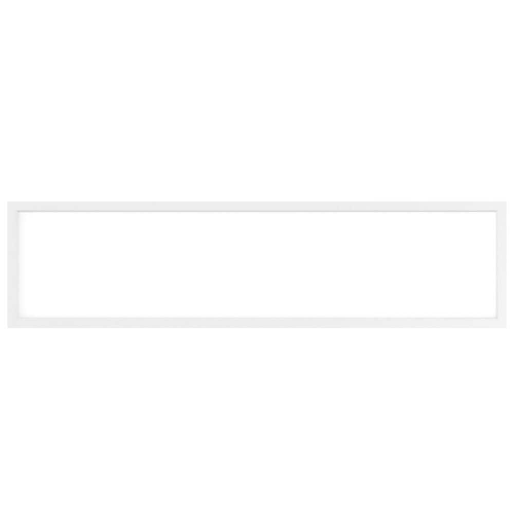J&H LED Ceiling Mount Panel LED Light 1 ft. x 4 ft. x 1. 32 in. White ...