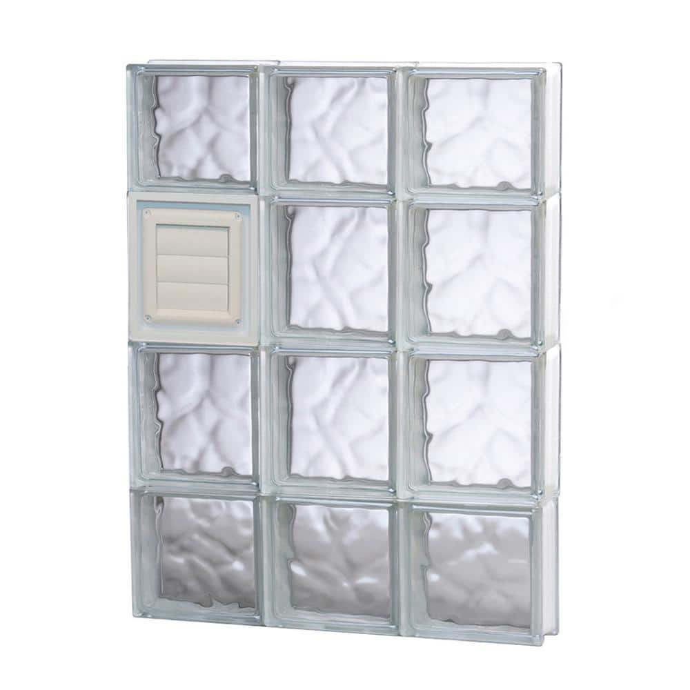 Clearly Secure 17.25 in. x 27 in. x 3.125 in. Frameless Wave Pattern ...