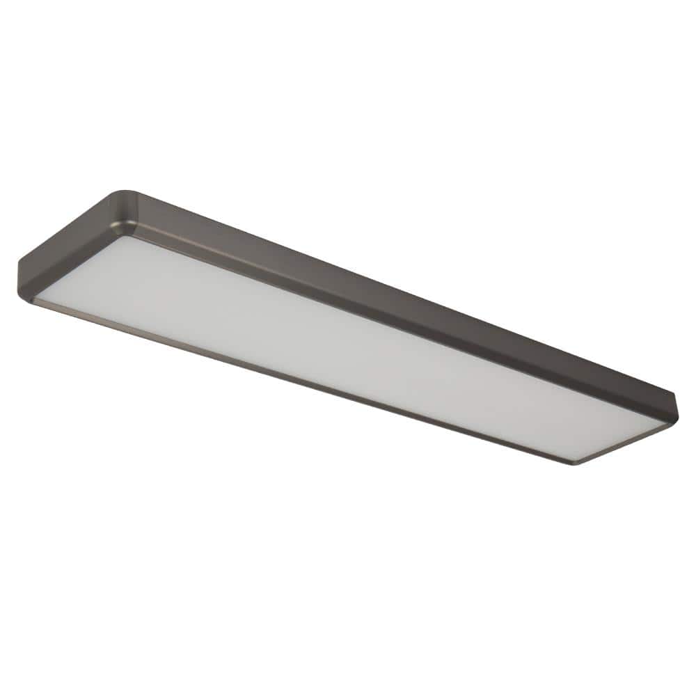 Commercial Electric 4 ft. x 10 in. Blackened Steel Back-Lit LED Panel ...