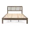 Noble House Norgate Grey Wood Queen Bed Frame 71058 - The Home Depot