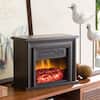 Hampton Bay 13.5 in. Desktop Electric Fireplace in Black SP5971 - The ...