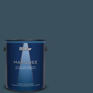 BEHR ULTRA 1 gal. #PPU13-20 Restless Sea Extra Durable Satin Enamel ...