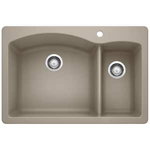 Blanco DIAMOND Silgranit Dual Mount Granite Composite 33.5 in. 1-Hole ...