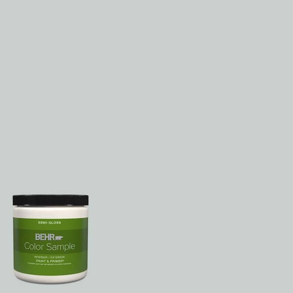 BEHR PREMIUM PLUS 8 oz. #720E-2 Light French Gray Semi-Gloss Interior ...