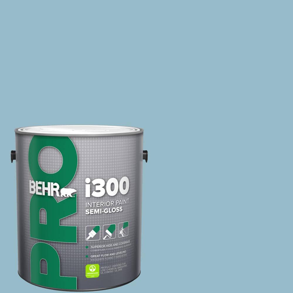 BEHR PRO 1 gal. #S480-3 Sydney Harbour Semi-Gloss Interior Paint ...