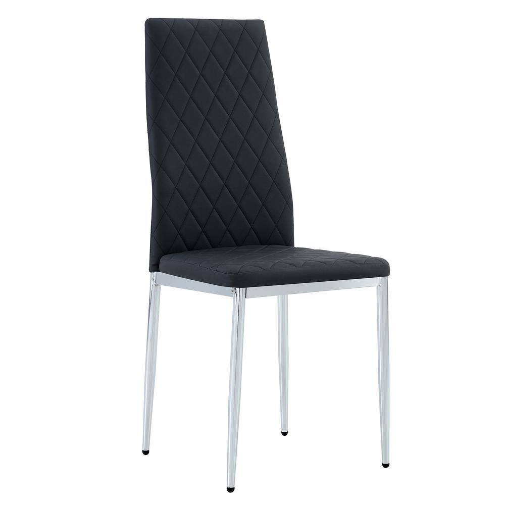 Have a question about Polibi Modern Black PU Leather Seat Dining Chairs ...
