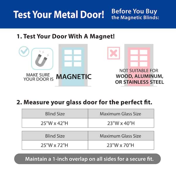 Magne Blind White Cordless Room Darkening Magnetic Mini Blinds with 1 ...