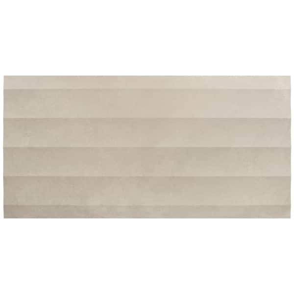 Ivy Hill Tile Auracreto Waves Gray 8 in. x 0.39 in. 3D Concrete Look ...