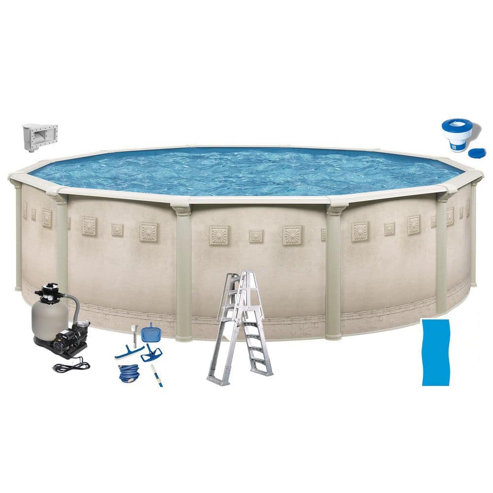 AQUARIAN Palisades 18 ft. round 52 in. deep Above Ground Hard Sided ...