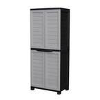 Starplast 2 ft. 5 in. x 1 ft. 8 in. x 5 ft. 11 in. Plastic Silver/Black ...