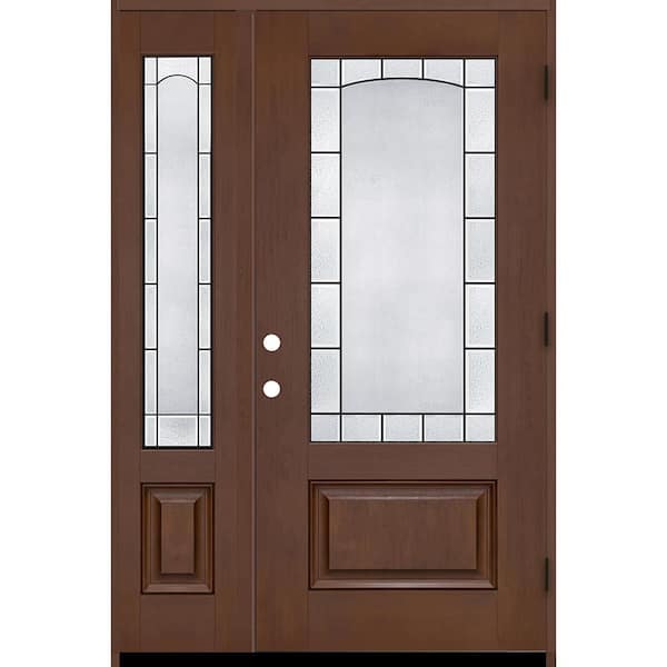 Steves & Sons Regency 51 in. x 80 in. 3/4 Empire Decorative Glass LHIS ...