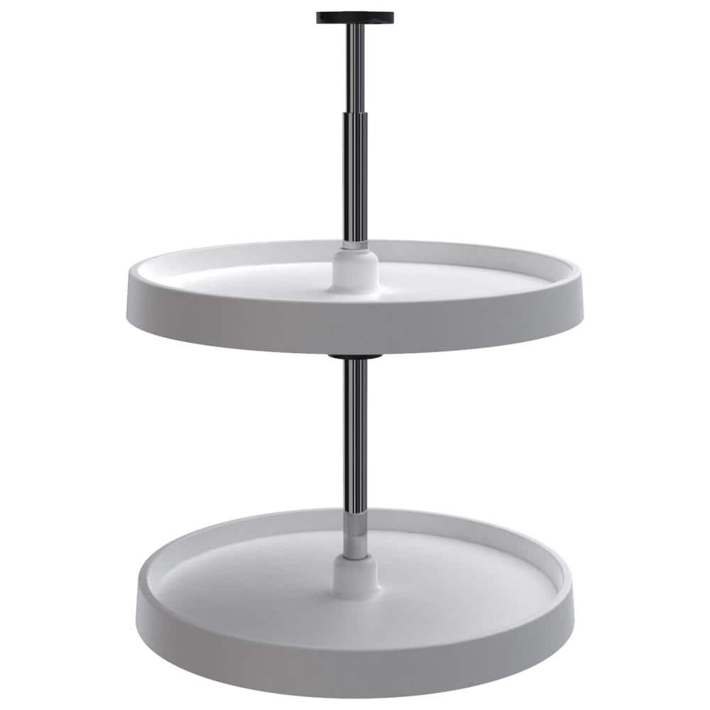 Rev-A-Shelf 2-Shelf White 18 in. Lazy Susan Full-Circle Polymer 3072-18 ...