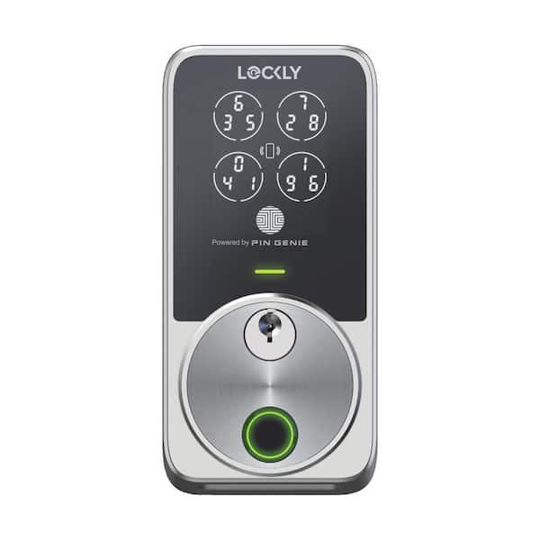 Lockly Secure Pro Zeno Series Satin Nickel Deadbolt WiFi Smart Lock ...