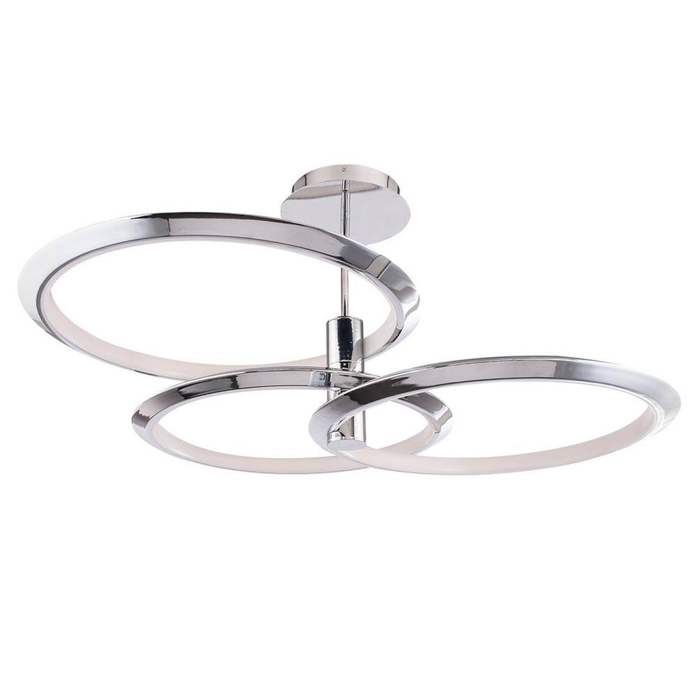 WAC Lighting Solaris 40 in. 31-Watt 3 light Chrome Tier Integrated LED ...