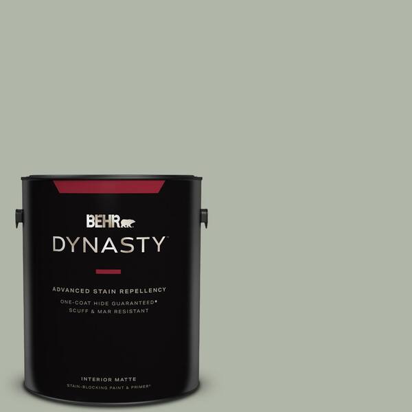 BEHR DYNASTY 1 gal. #ICC-56 Green Tea Matte Interior Stain-Blocking ...
