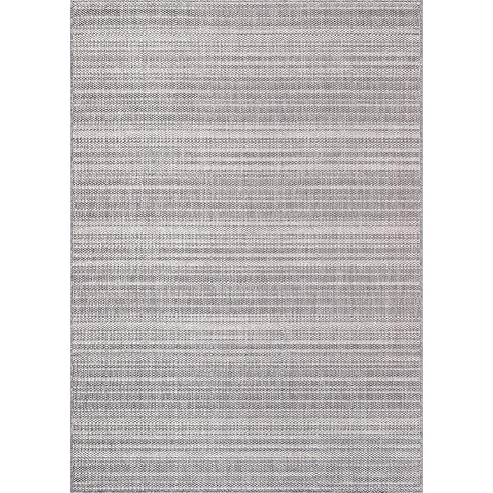 Reviews for Beverly Rug Waikiki Grey/White 5 ft. x 7 ft. Stripe Indoor ...