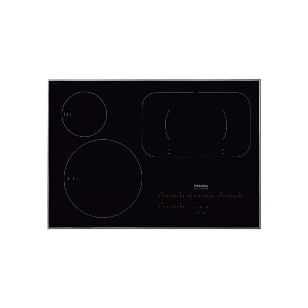 Miele 30 in. Induction Cooktop in Black with a Stainless Steel Frame ...