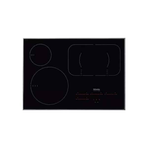 Miele 30 in. Induction Cooktop in Black with a Stainless Steel Frame ...