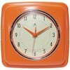 Infinity Instruments Square Retro Orange Wall Clock 13228OR-4103 - The ...