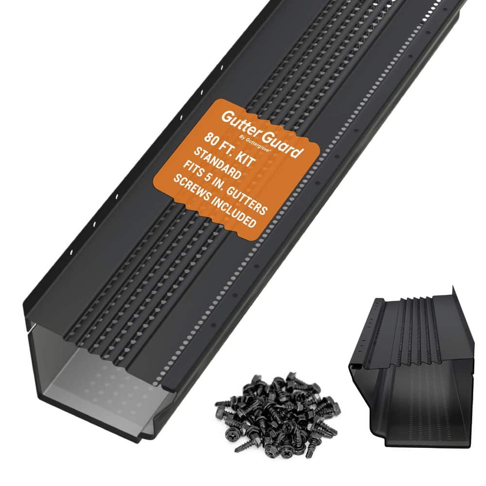 Gutter Guard by Gutterglove 4 ft. L x 5 in. W All-Aluminum Gutter Guard ...