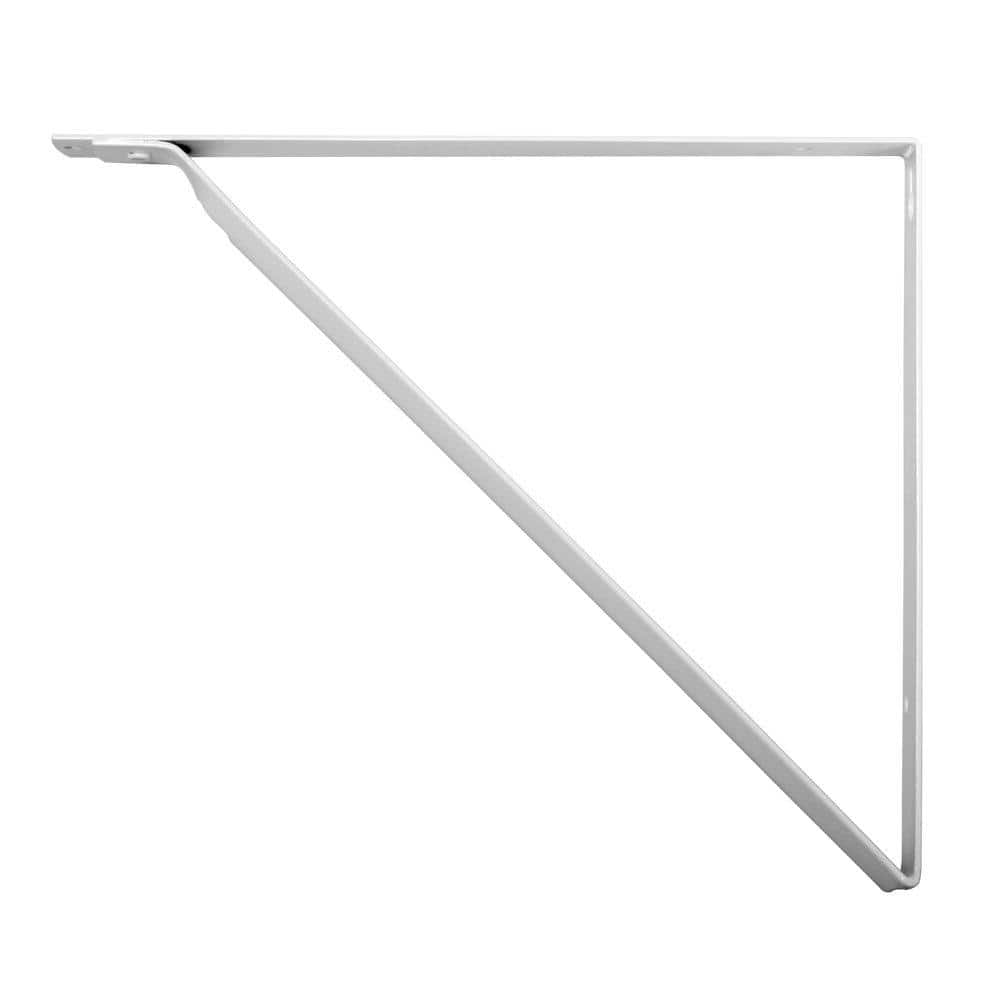 Everbilt 10-1/4 in. x 1 in. White Shelf Bracket HD-0046-WT - The Home Depot