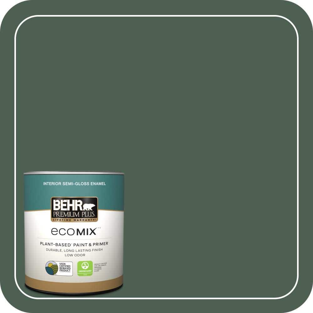BEHR PREMIUM PLUS 1 qt. #PPU11-20 Congo Semi-Gloss Enamel EcoMix Plant ...