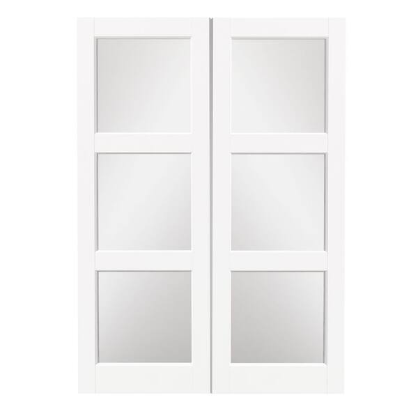 Alexandria Moulding 3068 36 in. W x 80 in. H 2 Panel Square Shaker Flat ...